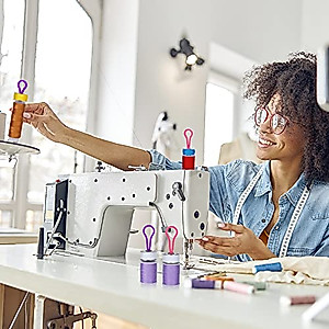 Keep Your Bobbin Threads Matched Up with Your Thread SpoolsBobbin Buddies Set of 30-Pack Sewing Machine Quilting Supplies Sewing Products Thread Holder Plastic Bobbin Clips Thread Holders