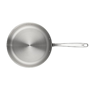 Breville Clad Stainless Steel Saute Pan / Frying Pan / Fry Pan with Lid - 3.5 Quart, Silver