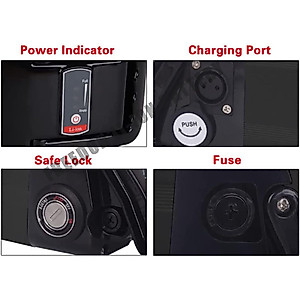 FREEDOH E-Bike Battery 48V Lithium Ion Ebike Battery Pack 8Ah 10Ah 13Ah 15Ah 17.5Ah 20Ah Replacement Li-ion Battery for 250-1000W Motors with Charger,48v,10Ah