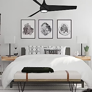 MINKA-AIRE F678L-CL Twist 52" Ceiling Fan with LED Lights and Remote Control, Coal