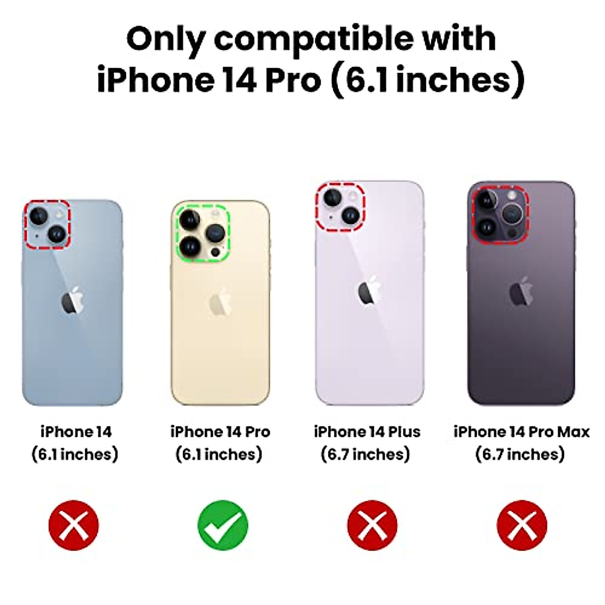 VEGO for iPhone 14 Pro Case, iPhone 14 Pro Kicksand Case with Slide Camera Cover Built-in 360° Rotate Ring Stand Magnetic Shockproof Phone Cover Case for iPhone 14 Pro 6.1 inches 2022 - Black