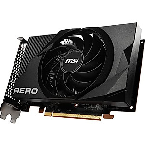 MSI Gaming Radeon RX 6400 64-bit 4GB GDDR6 DP/HDMI PCIe 4 Torx Single Fan FreeSync DirectX 12 VR Ready ITX OC Graphics Card (RX 6400 AERO ITX 4G)