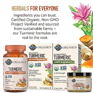 Garden of Life Organics Turmeric Inflammatory Response Gummy - 120 Real Fruit Gummies for Kids & Adults, 50Mg Curcumin (95% Curcuminoids), No Added Sugar, Organic, Non-GMO, Vegan & Gluten Free