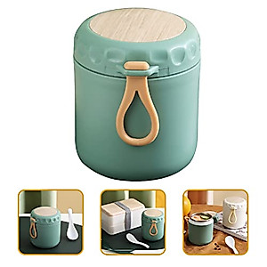 Containers with Lids Breakfast Cup Soup Cup with Lid Portable Leakproof Insulated Food Jar Lunch Container Vacuum Soup Flask for Hot Food ( Green ) Cereal Cup Travel Container