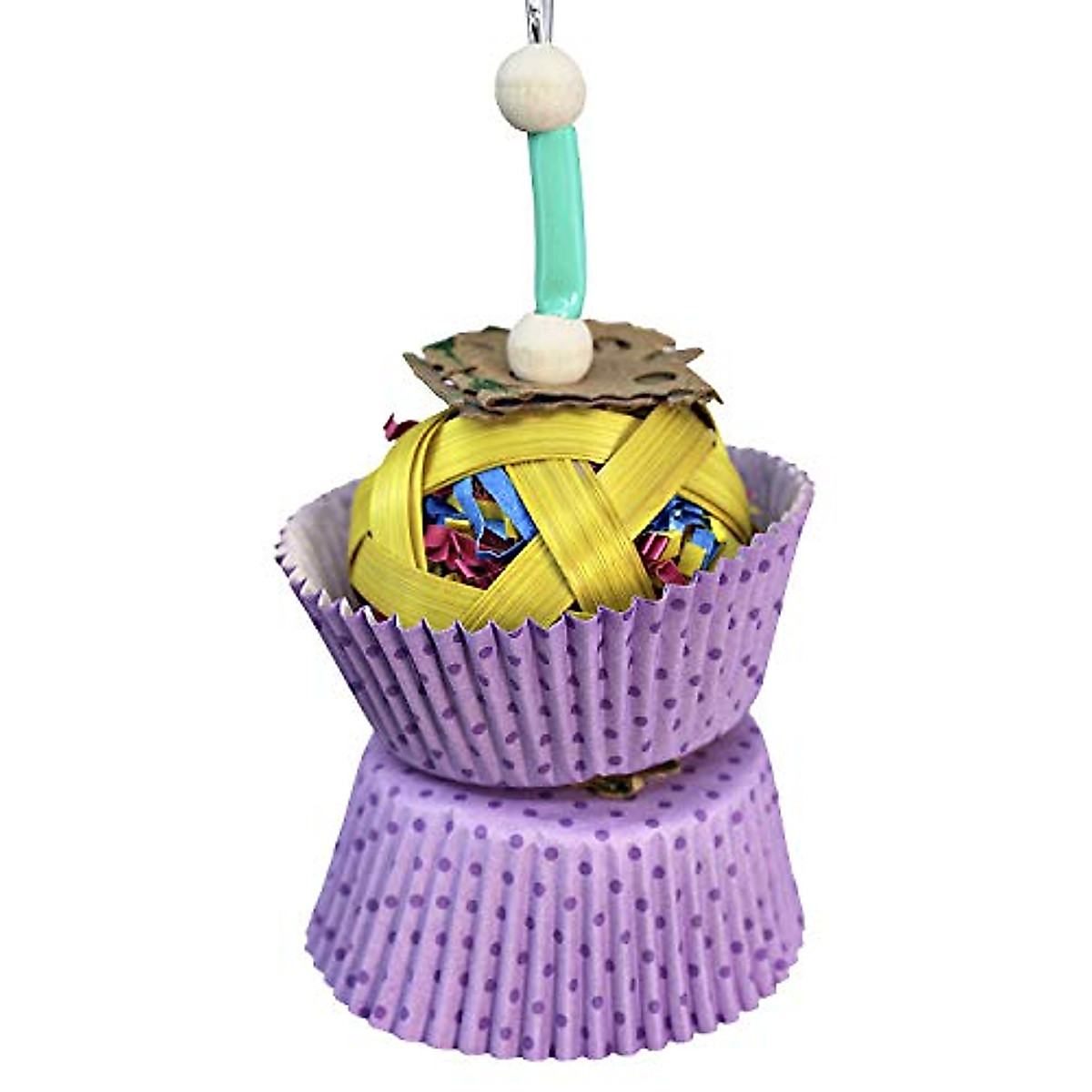 Bonka Bird Toys 1080 Cane Cake Foraging Parrot cage Toys Cages Shredder Cockatiel Quality Product Hand Made in The USA