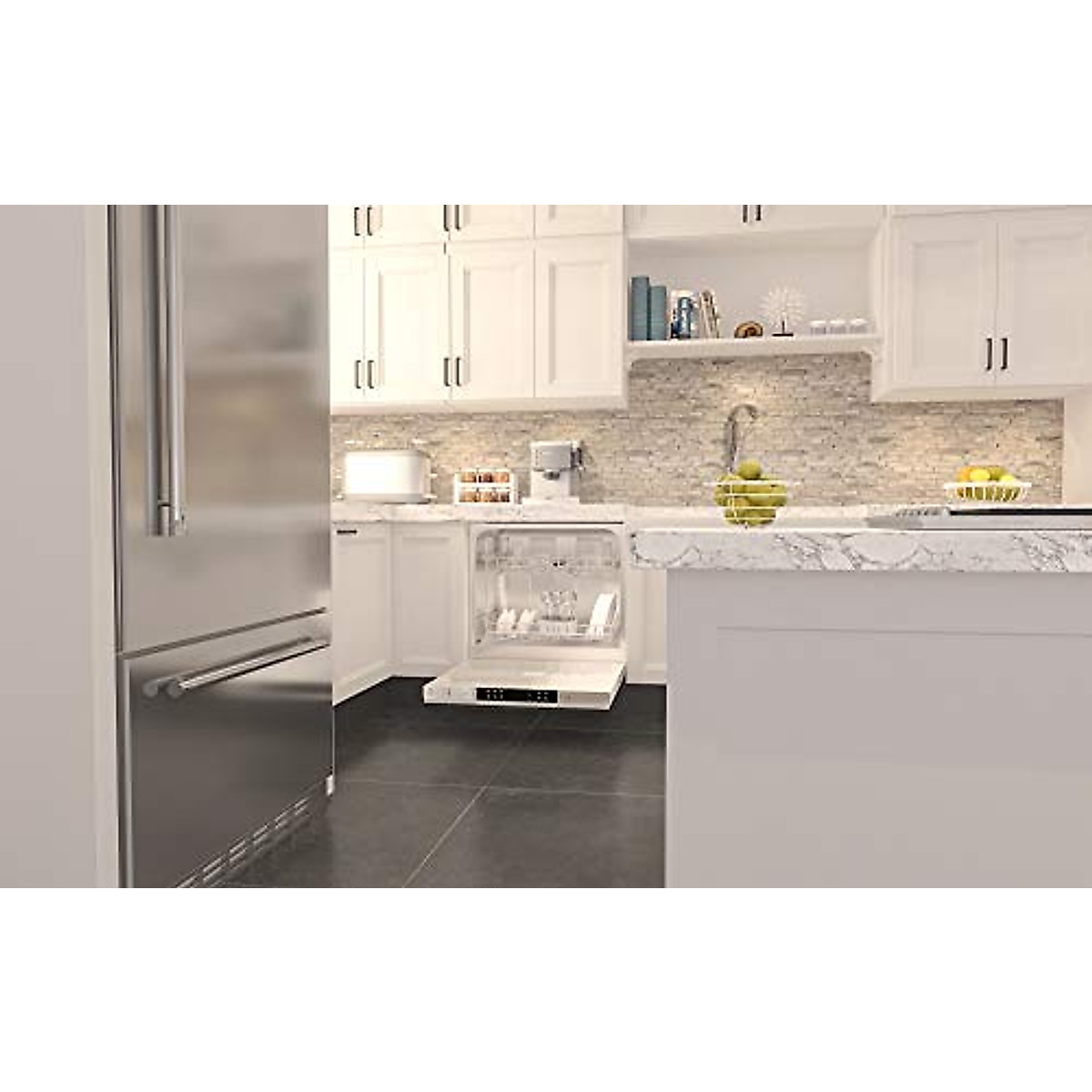 ZLINE 18 in. Top Control Dishwasher in Custom Panel Ready with Stainless Steel Tub