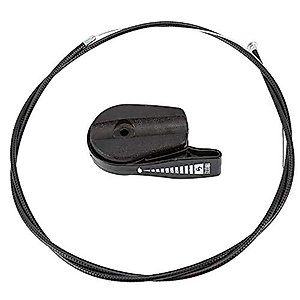 Fdit 65'' Throttle Cable Switch Control Lawn Mower Throttle Cable Universal Kit with Control Switch Lever Handle Garden Lawnmowers Replacement Parts(#2)