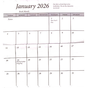 3 Year 2024 2025 2026 Pocket Calendar Planner with Note Pad (Whitetail Deer Field)
