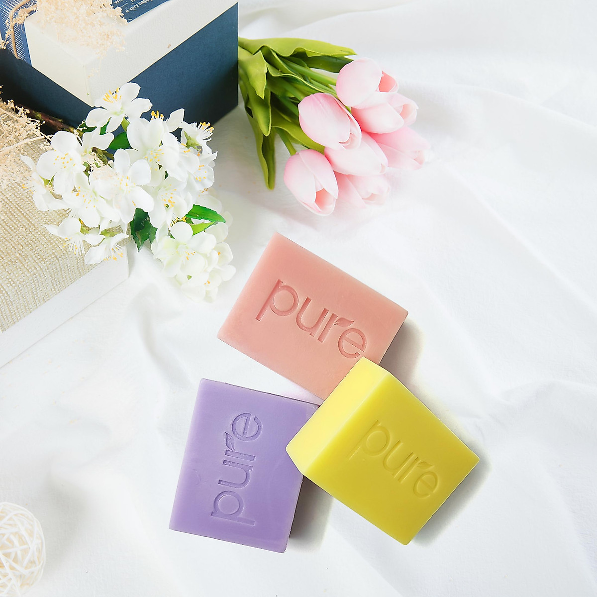 Natural Handmade Essential Oil Artisan Soap Bars. Hypoallergenic Moisturizing Shea Butter, Coconut Oil & Jojoba Oil -Body Soap, Face Soap, Bath Soap Bars. Ready to Gift Handmade Soap Bars