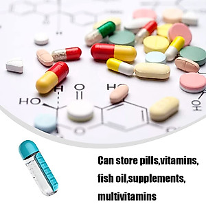 DHinkyoung 2 in 1 Pill Box Cup 7 Days Planner Travel Pill Organizer Drinking Cup Portable Pill Organizer Water Bottle 600 ML Detachable Water Bottle with Medicine Box for Family Travel Work