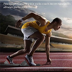 Peacepigeon Athletic Running Ankle Socks for Men and Women Anti Blister Low Cut Purple Socks (Large 4 Pairs)