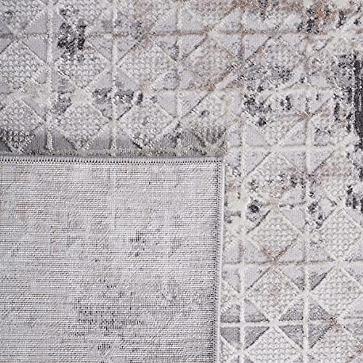 Safavieh Vogue Collection 9' x 12' Grey/Ivory VGE154F Modern Contemporary Abstract Area Rug