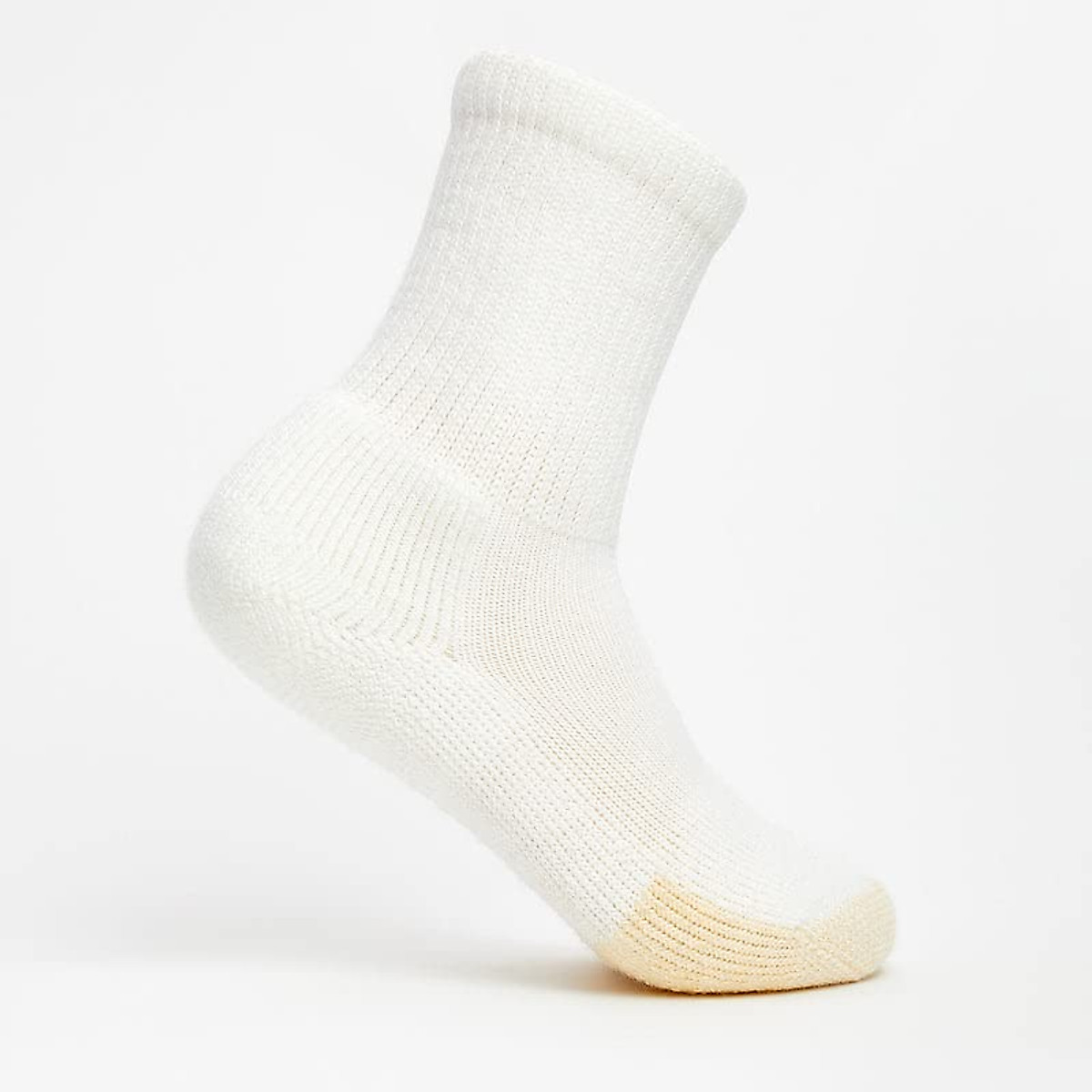 Thorlos TX Max Cushion Crew Tennis Socks, White (1 Pair), Large
