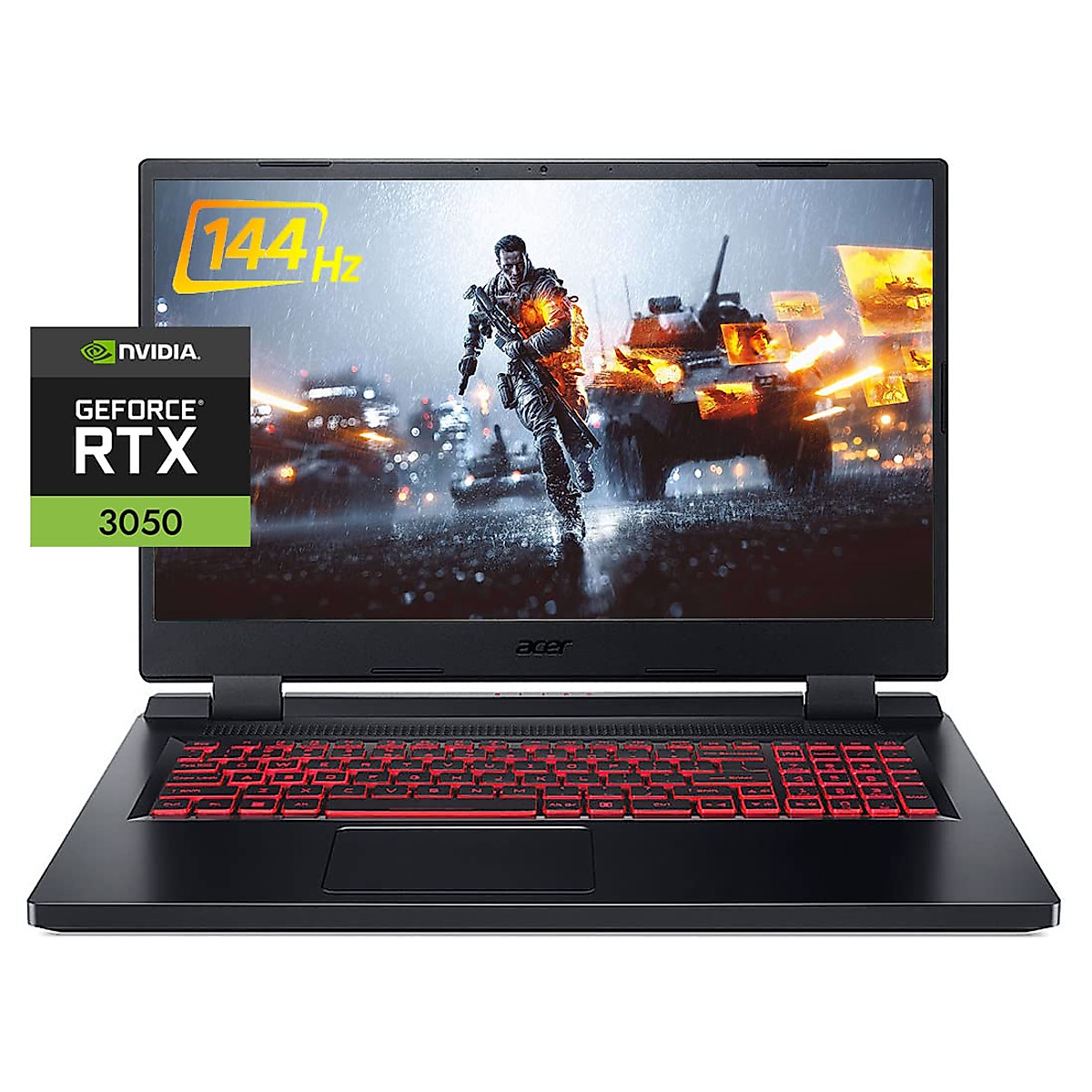 acer 2022 Nitro 5 17.3" FHD IPS 144Hz Gaming Laptop, 12th Intel i5-12500H(12 Core, up to 4.5GHz), GeForce RTX 3050, 32GB RAM 1TB PCIe SSD, Backlit KB, Thunderbolt 4, Windows 11, w/GM Accessories