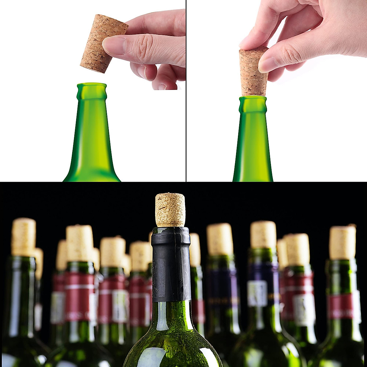 10pcs/set Tapered Cork Plugs, Cork Tapered Corks Wooden Wine/Beer Bottle Stopper(Beer Bottle20x15x35)