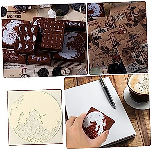 TEHAUX Lunar Wooden Seal Plant Kits for Wood Decor Plant Decorations Botanical Decor Rubber Alphabet Stamps for Rubber Stamps for Crafting Stamps Kit Hand Account Stamps