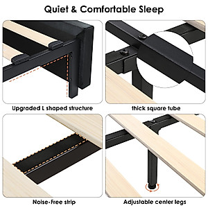 King Size Bed Frame 55" Tall Headboard with Gorgeous Button Tufted and Nail, Velvet Fabric Upholstered Bed Frame includes 4 Under-bed Storage Drawers, Wooden Slats, Noise-Free, Easy Assembly, Beige