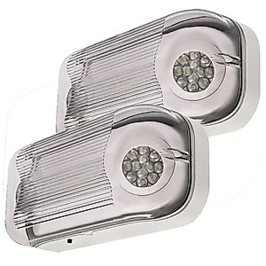 LFI Lights | Wet/Outdoor Location Rated Emergency Light | Two LED Adjustable Round Heads | Hardwired with Battery Backup | UL Listed | (2 Pack) | EL-WETLED
