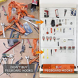 FALPRO 170PCS Pegboard Hooks Assorted | Peg Board Hooks for Hanging Tools - Ideal for Pegboard Organizer