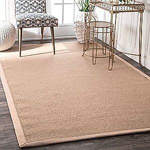 nuLOOM Laurel Machine Woven Jute Area Rug, 3' x 5', Beige