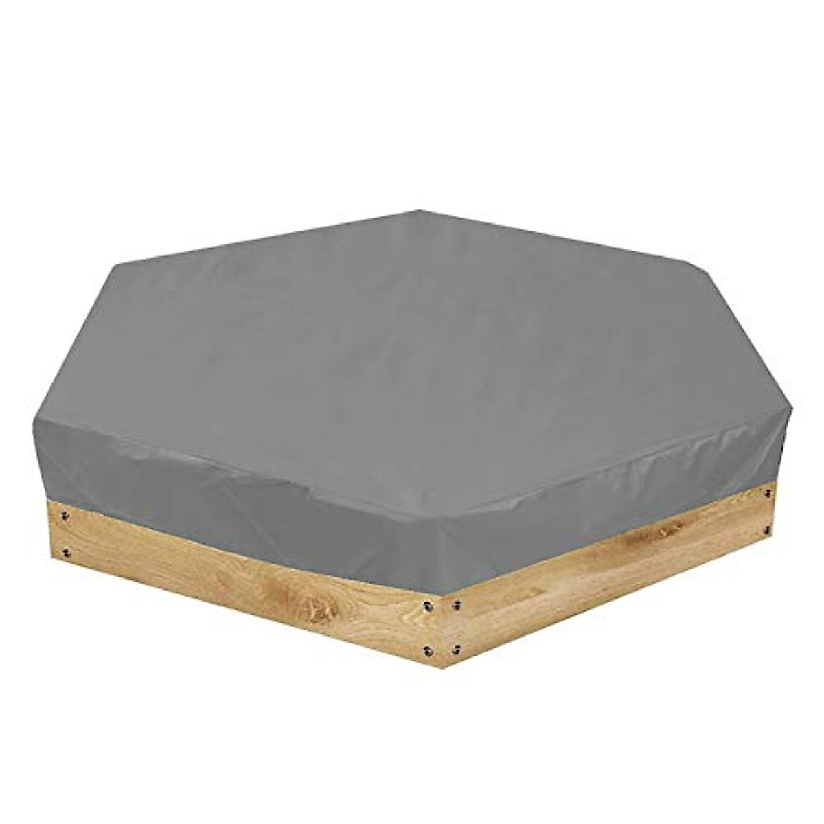 Sandbox Cover Sand Pit Canopy Waterproof Hexagon Pool Cover with Drawstring Bathing Pool Sun Shade for Kid Garden Outdoor Sandbox(01)