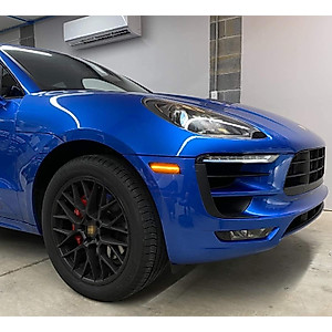 iJDMTOY Clear Lens Amber Full LED Bumper Side Marker Light Kit Compatible With 2014-up Porsche Macan, Powered by 40-SMD LED, Replace OEM Front Sidemarker Lamps