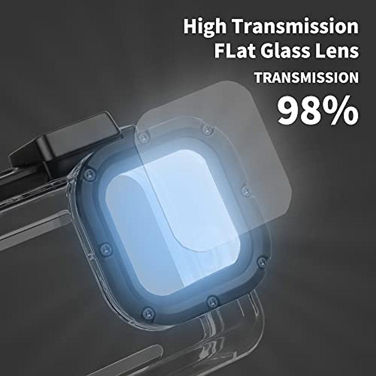 YALLSAME Waterproof Case Dive Housing for GoPro Hero 11 10 9 Black Action Camera, Support Deepest 196 ft Underwater Pritective, Ideal for GoPro 11 10 9 Scuba Diving Snorkeling Underwater Photography