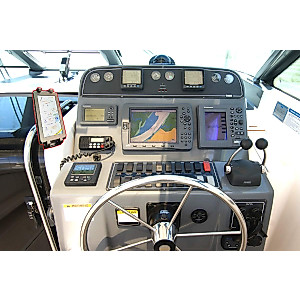 Lycan Series Marine Boat Tablet & Smartphone Pole Handle bar Boat Helm Rail Holder Mount for i Pad Pro 12.9 10.5 9.7 Air Mini GalaxyTab Phone 16 15 Pro Max Plus S24 Pixel Surface Pro Slate