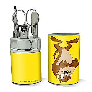 Looney Tunes Taz Stainless Steel Manicure Pedicure Grooming Beauty Care Travel Kit