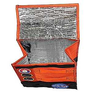 NASA Orange Space Suit Design With Apollo Patches Insulated Lunch Bag Lunch Box Tote