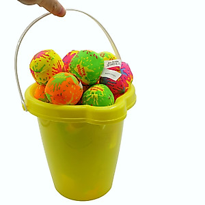 4E's Novelty 12 Pack - 2" Water Bomb Splash Balls - Mini Water Absorbent Ball - Kids Pool Toys, Outdoor Water Activities for Kids, Pool Beach Party Favors. Water Fight Games