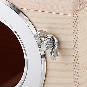 Bird Breeding Box, 12x12x19.5 cm Wooden Bird House, Pet Incubation Nesting Box for Outdoor Garden Decoration, Upper Cover Can be Opened