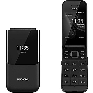 Nokia 2720, 2.8" (TA-1170) 4GB, Dual SIM, Flip Phone, GSM Unlocked, International Version, No Warranty - Black
