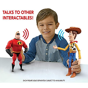 Pixar Interactables Mr. Incredible Talking Action Figure, 8-in Highly Posable Movie Character Toy, Interacts with Other Figures, Kids Gift Ages 3 Years & Older