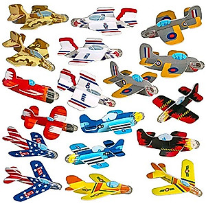 Party Favors for Kids - Bulk Toys - 72 Pack of Airplane Gliders Bulk Party Pack Individually Wrapped Flying Paper Planes – Assorted Designs - for Rewards and Prizes, Pinata Fillers, Carnival Prizes