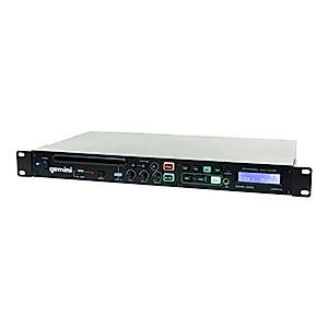 Gemini Sound CDMP-1500 19 Inch Professional/Home Anti Shock Audio Rackmount Single Disc Drive Mountable CD MP3 USB Media Music Player System Input with Remote
