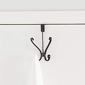 Home Basics Over The Door Double Hook (Bronze)