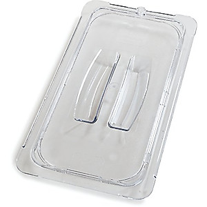 Carlisle FoodService Products 10270U07 StorPlus Third Size Polycarbonate Universal Handled Food Pan Lid, Clear
