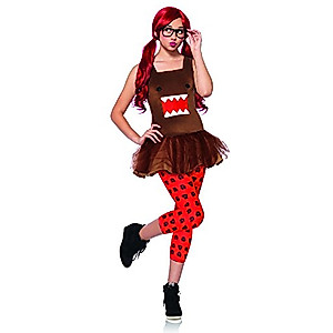 Leg Avenue Women's 3 Piece Nerd Domo Tutu Dress, Brown, Medium/Large