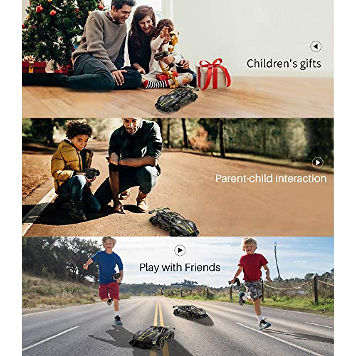 DoDoeleph RC Cars, Fast Metal Remote Control Car for Kids, 1/24 Alloy Frame Hobby Electric Racing Car Toys 2.4GHz 2X Rechargeable Batteries for Adults Boys Girls Birthday