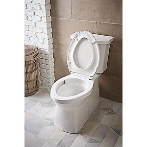 KOHLER 3814-0 Corbelle Comfort Height(R) elongated 1.28 gpf toilet with skirted trapway and Revolution 360 swirl flushing technology and left-hand trip lever (2 Piece), White