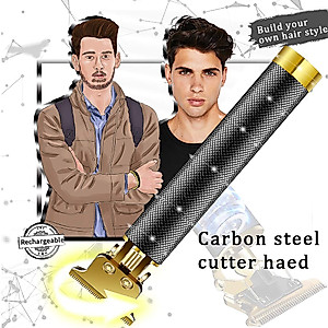 Mens Clipper Cordless Hair Clippers, Razor Electric Professional Beard Trimmer Grooming Shaving Machine Self Hair Cutting Haircut Trimmers Cutter，Black