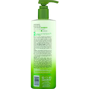 GIOVANNI 2chic Ultra-Moist Shampoo - Avocado & Olive Oil, Creamy Hydration Formula, Enriched with Aloe Vera, Shea Butter, Botanical Extracts, No Parabens, Color Safe - 24 oz