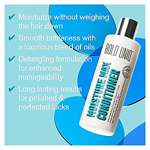 Bold Uniq Moisturizing & Hydrating Shampoo & Conditioner Bundle. for Dry Hair & Scalp. Adds Moisture & Shine. Detangles & Repairs Damaged, Colored, Curly & Frizzy Hair. Paraben & Sulfate Free.