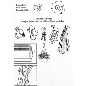 Set of 10 Gold Decorative Hooks with Wall Anchors (10 Gold Hooks)