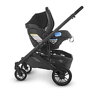 UPPAbaby Cruz V2 Stroller - Gregory (Blue Marl/Silver/Saddle Leather) + Mesa Infant Car Seat - Jake (Black)