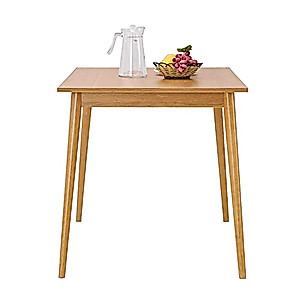 Panana Modern Dining Table 47 Inch Kitchen Table with Solid Wood Leg Oak Finish Dinner Table Dining Room Home Furniture Natural
