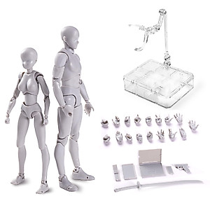 Action Figures Body Kun DX & Body-Chan DX PVC Figure Model Drawing for SHF S H Figuarts (Female+Male) with Box