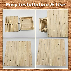 Rabbit Wooden Hay Feeder Chinchilla Food Dispenser Small Animal Hay Rack  Bunny Cage Accessories for Guinea Pig Hamster