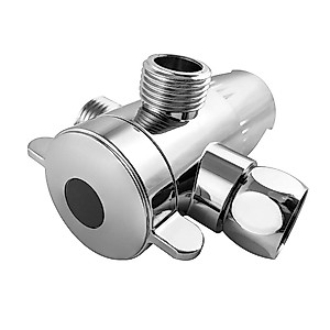 QWORK 3 Way Shower Diverter Valve 1/2” with Hand Shower Cradle for Bathroom Hand Shower Hardware Accessory